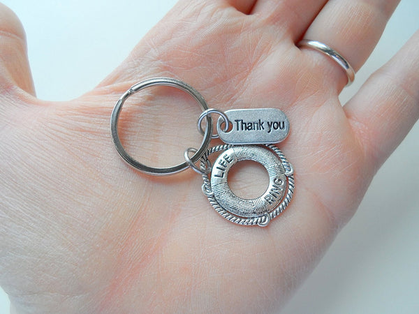Volunteer Appreciation Gifts | Thank You Silver Lifesaver Keychain JE ...