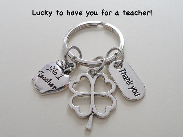 No. 1 Teacher Clover Keychain Appreciation Gift – JewelryEveryday
