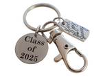2025 Graduation Gift • Engraved Class of 2025 Disc Keychain with Find ...