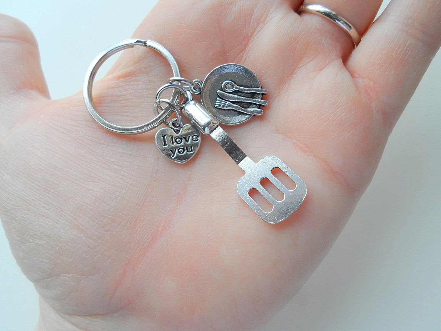 Cooking Keychain Gift, Cooking Utensil Charm - My Mom is the Best Cook ...