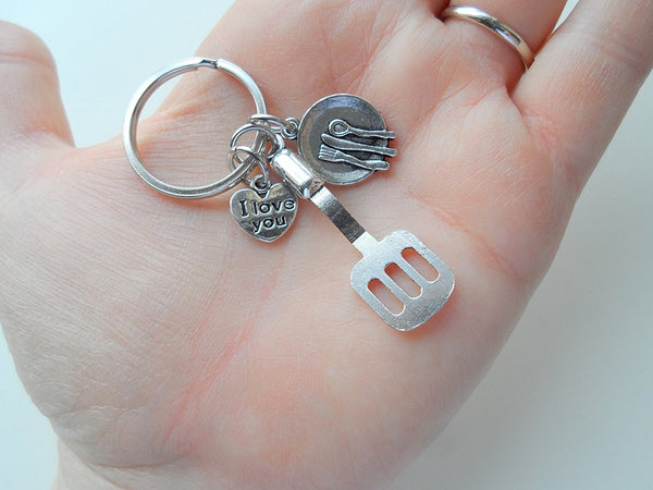 Cooking Keychain Gift, Cooking Utensil Charm - My Mom is the Best Cook ...