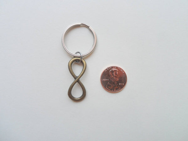 Double Keychain Set Bronze Infinity Symbol You & Me for Infinity ...