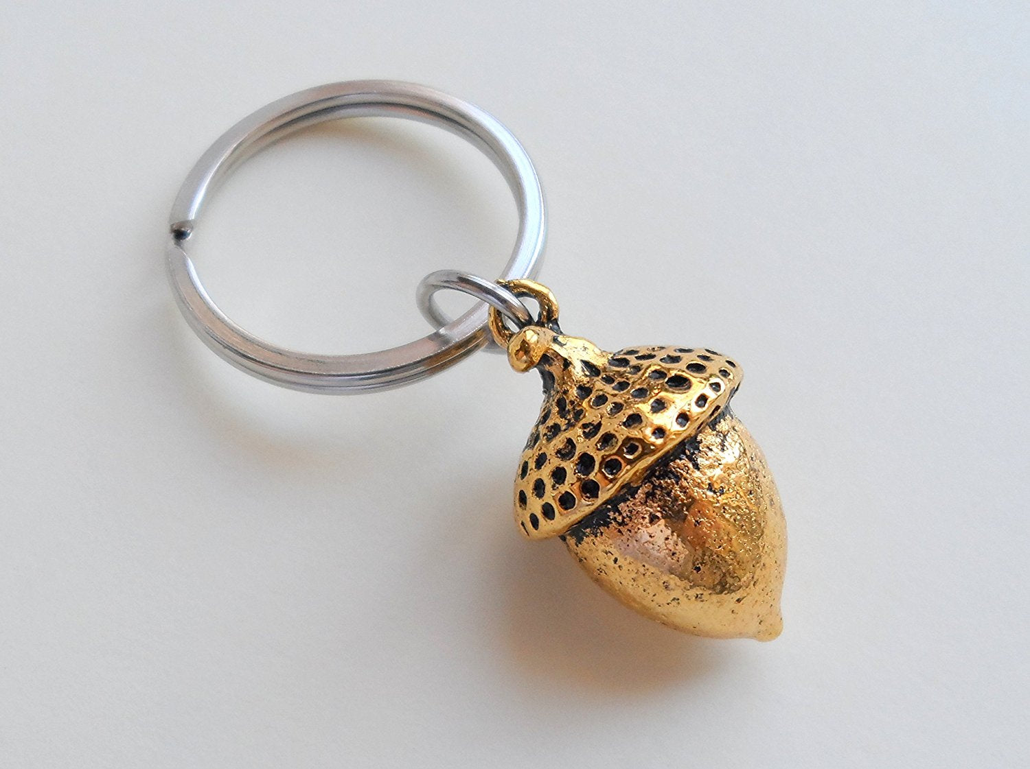 Elongated Golden Acorn Keychain - Peter Pan's Kiss – JewelryEveryday