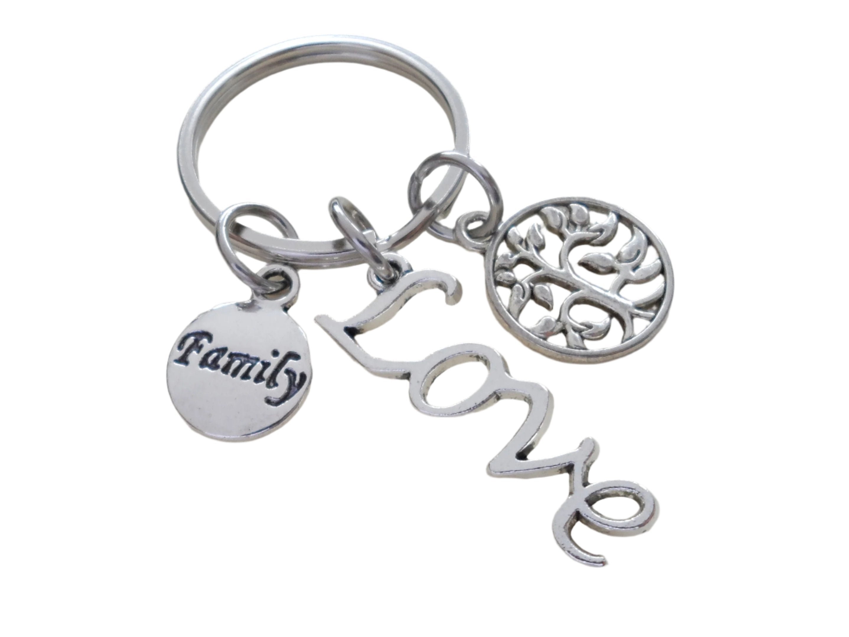 Love Keychain Silver