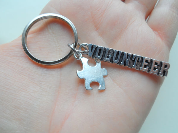 Volunteer Appreciation Gifts | Volunteer Puzzle Piece Keychain by JE ...