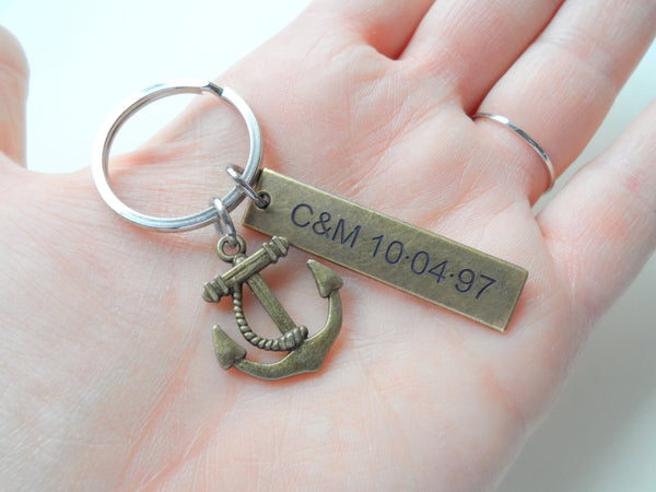 Bronze Anchor Keychain – JewelryEveryday