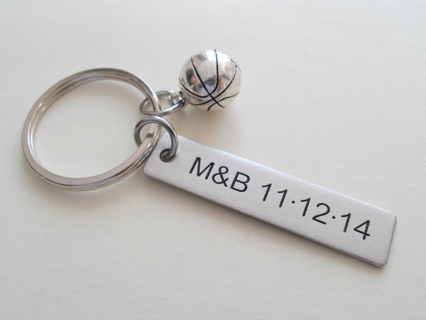 Steel Tag Engraved with "My MVP", Basketball Fan Keychain Gift ...