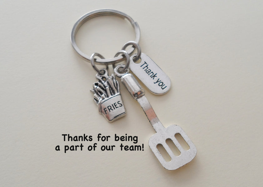 French Fries and Spatula Keychain, Fast Food Employee Appreciation Gif ...
