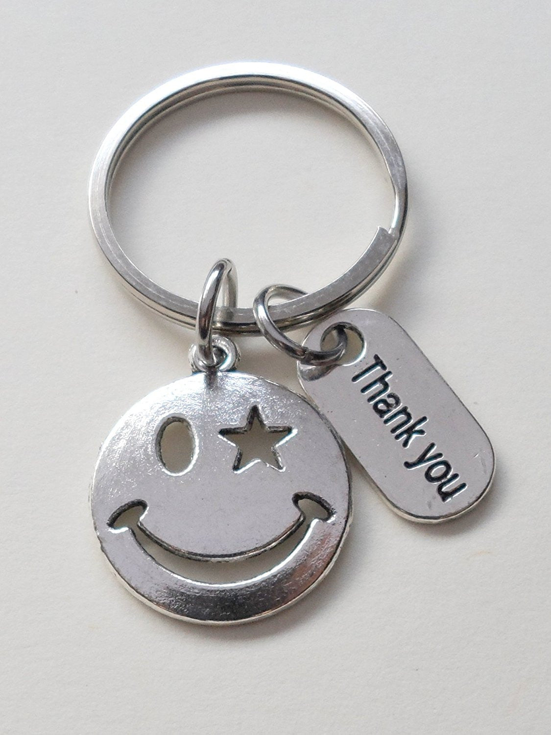 Employee Appreciation Gifts | "Thank You" Smiley Face Keychain by JE ...