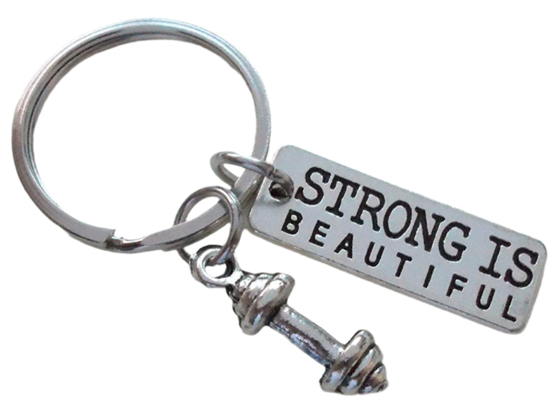 Strong is Beautiful Keychain - Health and Fitness Keychain ...