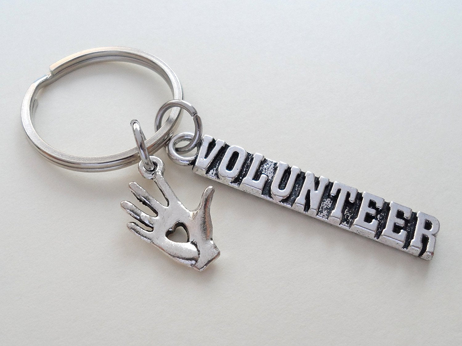Volunteer Appreciation Gifts | Heart In Hand Grateful Keychain by JE ...